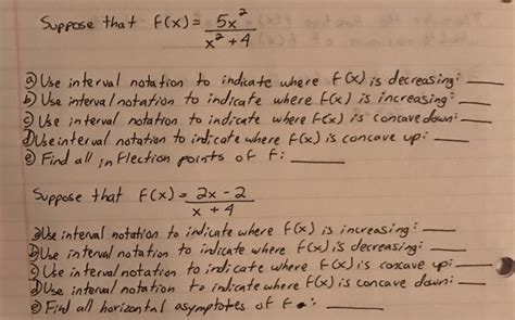solved suppose that f x 5x 2 x 2 4 a use interval