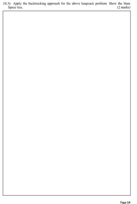 Solved 103 Apply The Backtracking Approach For The Above