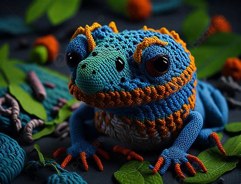 귀여운 작은 도마뱀 크로 셰 뜨개질 도마뱀 크로 셰 뜨개질 장난감 배경 일러스트 및 사진 무료 다운로드 Pngtree