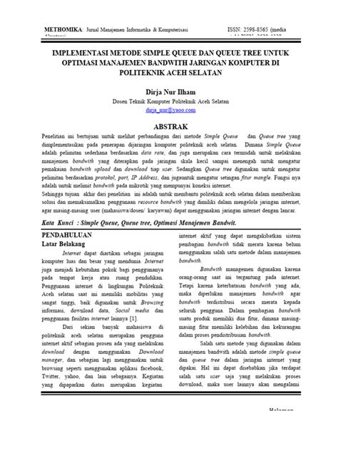 Implementasi Metode Simple Queue Dan Que Pdf