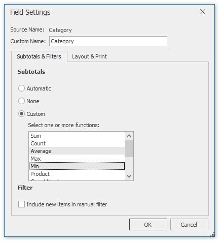 Subtotal And Total Fields In A Pivot Table EarthCape Documentation