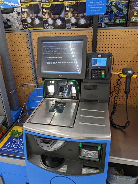Walmart Self Checkout Terminal Runs Windows But Crashed R