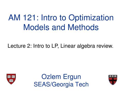 Ppt Am 121 Intro To Optimization Models And Methods Powerpoint Presentation Id5486629