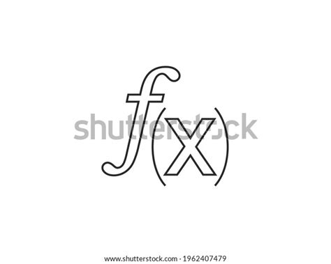 Math Function Icon Vector Illustration Flat Stock Vector Royalty Free
