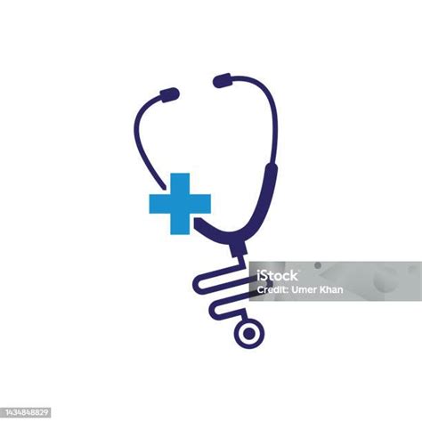 교차 및 청진기 아이콘 기호가있는 의료 건강 벡터 건강 로고 아이콘에 대한 스톡 벡터 아트 및 기타 이미지 아이콘 의사 간호사 Istock