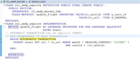Hana Sql Autonomous Transaction Sapcodes