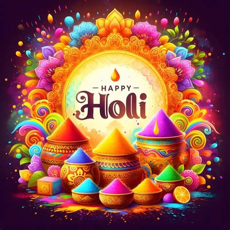 Premium Photo Holi Festival Celebration Background Design