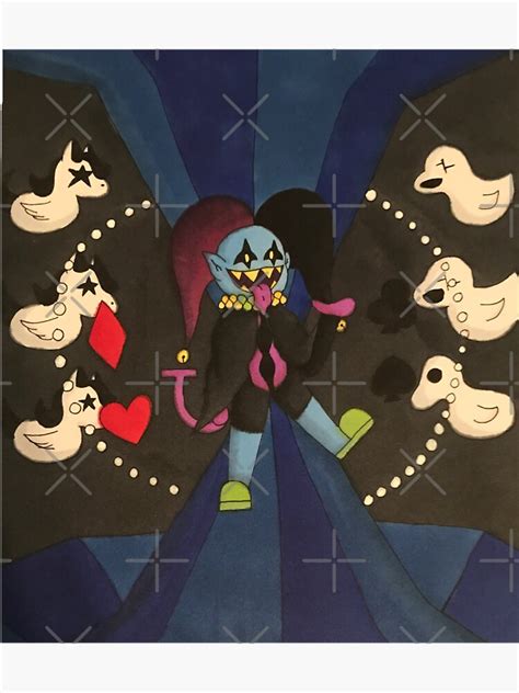 Pegatina Jevil Deltarune Undertale Fanart De Omega Flowey Redbubble