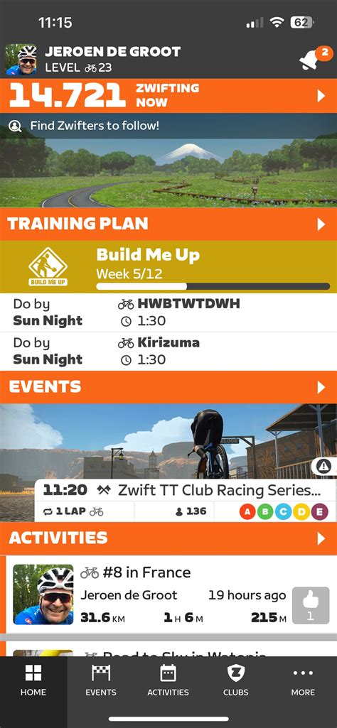 Minor Bug In Overview On Homescreen Companion App Bugs And Support Zwift Forums