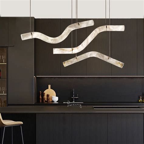 Luma Flow Alabaster Pendant Light Modern Stone Pendant