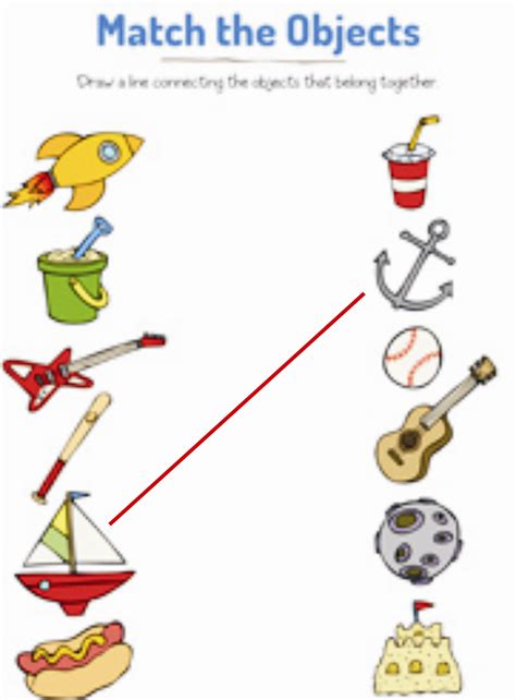 Kindergarten Worksheets Matching Pictures Workssheet List