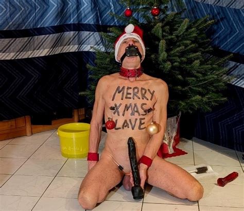 Naked Pathetic Christmas Slave With Body Writing Photo BoyFriendTV