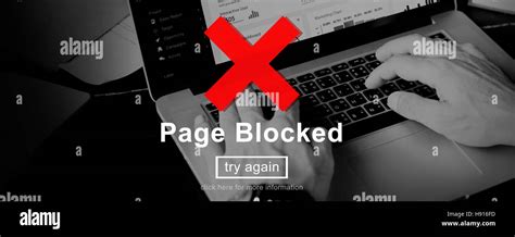 Page Blocked Problems Error Forbidden Concept Stock Photo Alamy