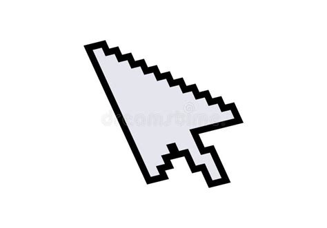 Pixel Arrow Cursor Icon Pointing Right Stock Vector Illustration Of