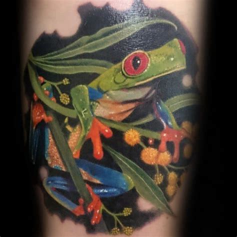 50 Tree Frog Tattoo Designs For Men