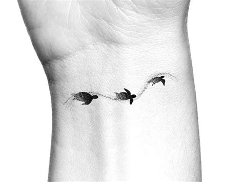 3 Sea Turtles Temporary Tattoo Choose Number Of Turtles Etsy In