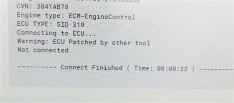 ECU Patched By Other Tool Meaning ELECTRONIC REPAIR