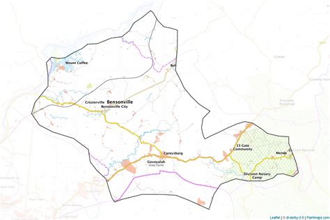 Sample Maps Of Careysburg Generated With Map Cropping Masking Tool