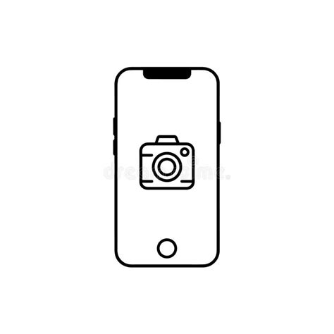 Minimalistic Vector Illustration Of A Mobile Device With Camera App
