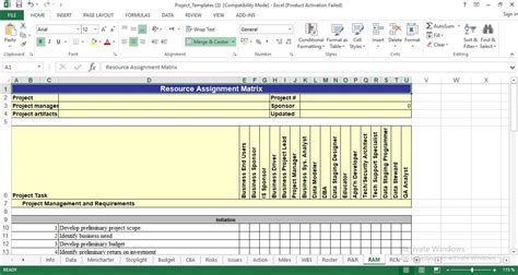 Project Management Template Excel