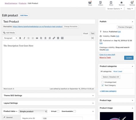 How To Modify An Existing Product In The Woocommerce Store