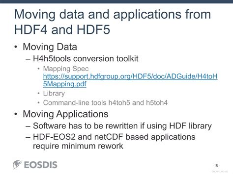 moving form hdf4 to hdf5 netcdf 4 pptx databases computer
