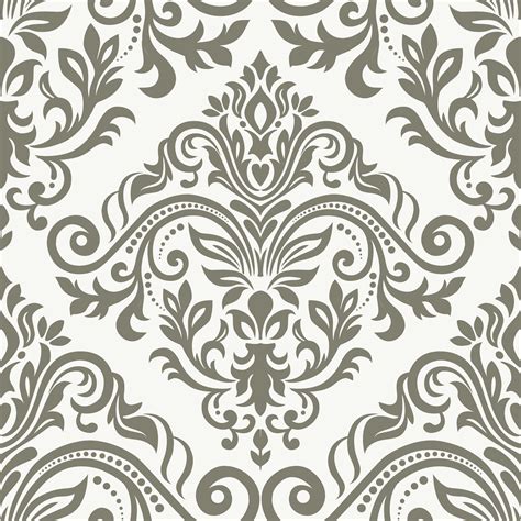 Vector Damask Seamless Pattern Background Floral Element 18 Files Векторные клипарты