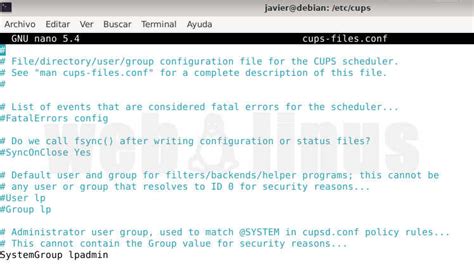 Como Instalar Un Servidor De Impresión Cups En Debian Y Derivados Weblinus