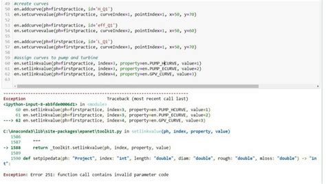 how to simulate turbines via epanet toolkit in python researchgate