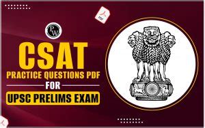 CSAT Practice Questions PDF For UPSC Prelims