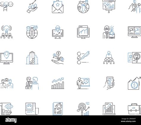 Business Growth Line Icons Collection Expansion Development Innovation Increase Scalability