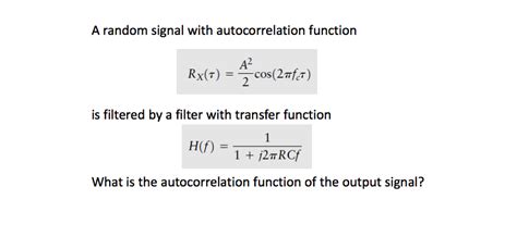 Solved A Random Signal With Autocorrelation Function Chegg