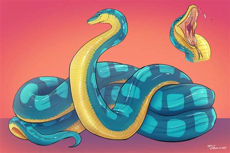 Giant Constrictor Commission By Spicynoodleart On Deviantart