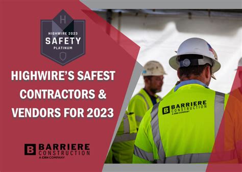 Barriere Earns Highwires Prestigious Platinum Safety Award Barriere