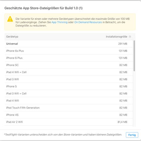 Ios Universal Size Doesnt Fit In Itunes Connect Stack Overflow