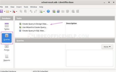 School Result Management System In Libreoffice Base Projects
