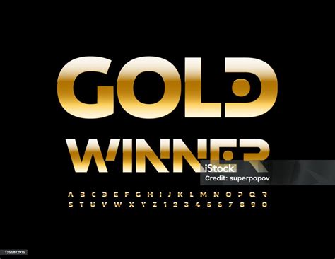 벡터 엘리트 사인 골드 우승자 알파벳 문자 와 숫자의 프리미엄 세트 1위에 대한 스톡 벡터 아트 및 기타 이미지 1위 Championship 경쟁 Istock