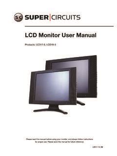 LCD Monitor User Manual Supercircuits Lcd Monitor User Manual Supercircuits Pdf PDF PRO