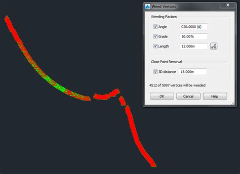 solved weedfeatures not working with complex polylines autodesk community