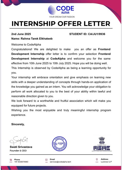 Frontenddevelopment Internshipopportunity Codealpha Webdevelopment