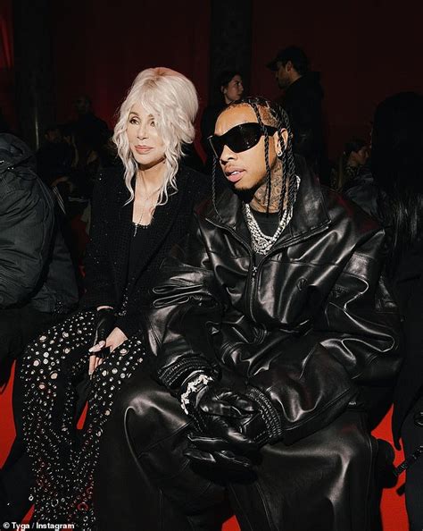 Tyga Rocks A Black Leather Jacket At Vetements Womenswear Show For Paris Fashion Week As He