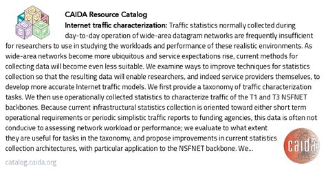 Caida Resource Catalog