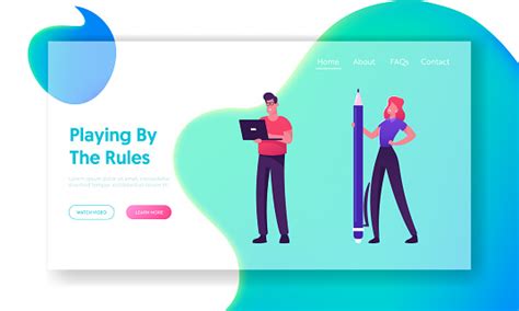 사람들은 편지 웹 사이트 방문 페이지를 작성합니다 종이 및 전자 메일 통신 웹 페이지 배너를 작성하기위한 노트북과 연필을 들고 사업가와 사업가 만화 플랫 벡터 일러스트