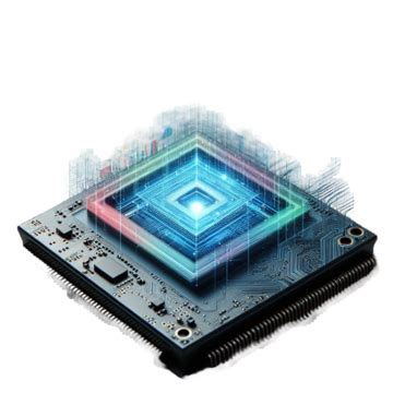D Computing Processor Cpu Microchip And Electronic Circuit Board Advanced Technology Concept