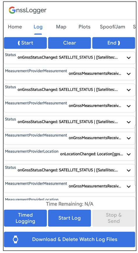 Wear Os용 Gnsslogger에서 로그에 액세스하고 공유 Sensors And Location Android Developers