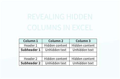 Free Column Display Templates For Google Sheets And Microsoft Excel Slidesdocs