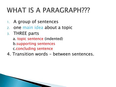 Paragraph Development Power Point Slides Ppt
