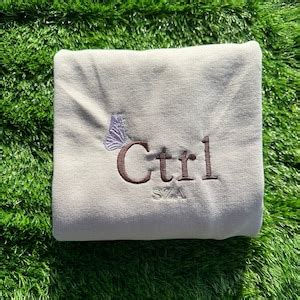 CTRL Embroidered Crewneck Etsy