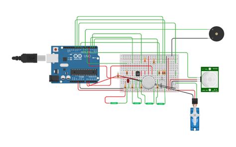 Circuit Design Vehicle Accident Prevention And Detection Tinkercad