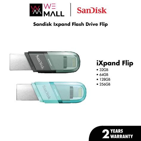 Sandisk IXpand Flip Flash Drive Flip OTG USB For IPh IPad 32GB 64GB 128GB SDIX90N Shopee